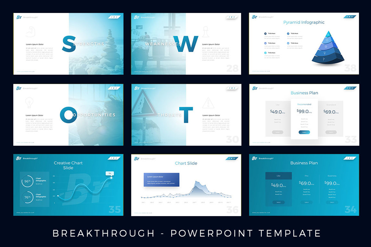 Breakthrough - Business Presentation, a Presentation Template by ...