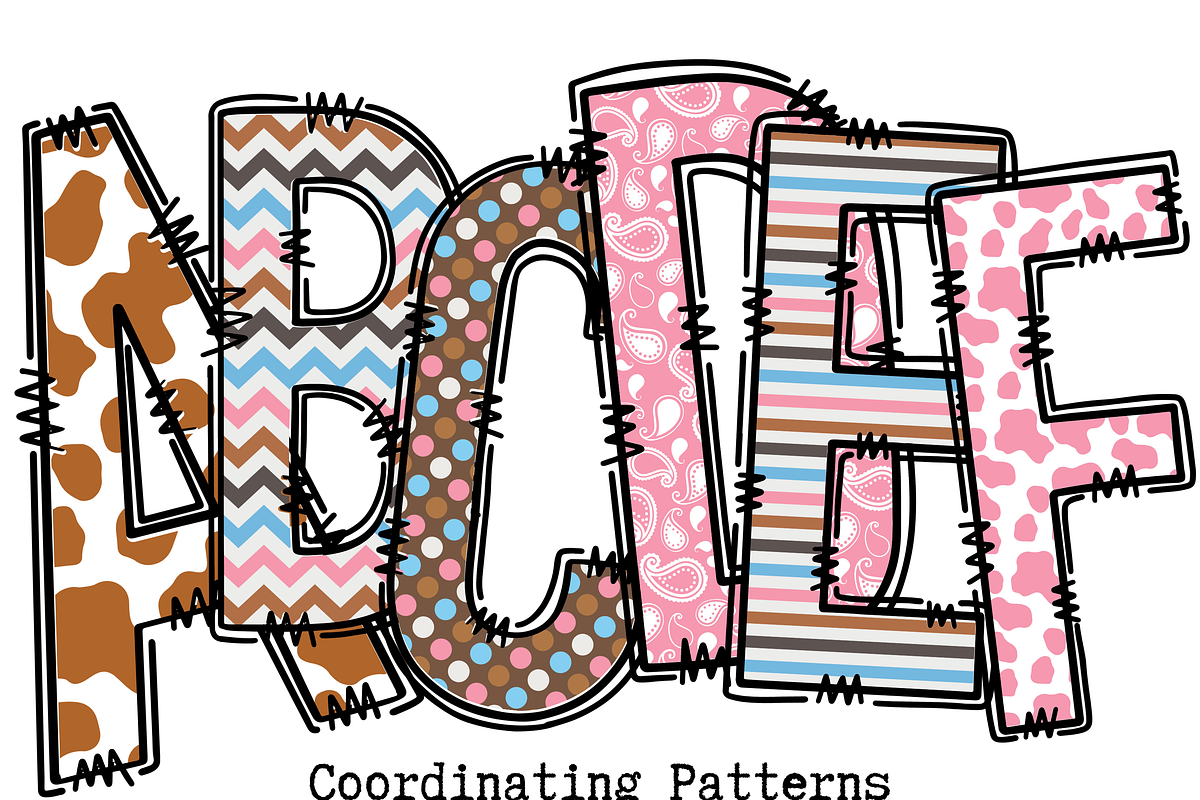 Cowgirl Western Alphabet Bundle PNG, a Decorative Illustration by ...