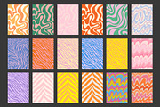 GROOVY PATTERNS. Y2K TEXTURES VECTOR