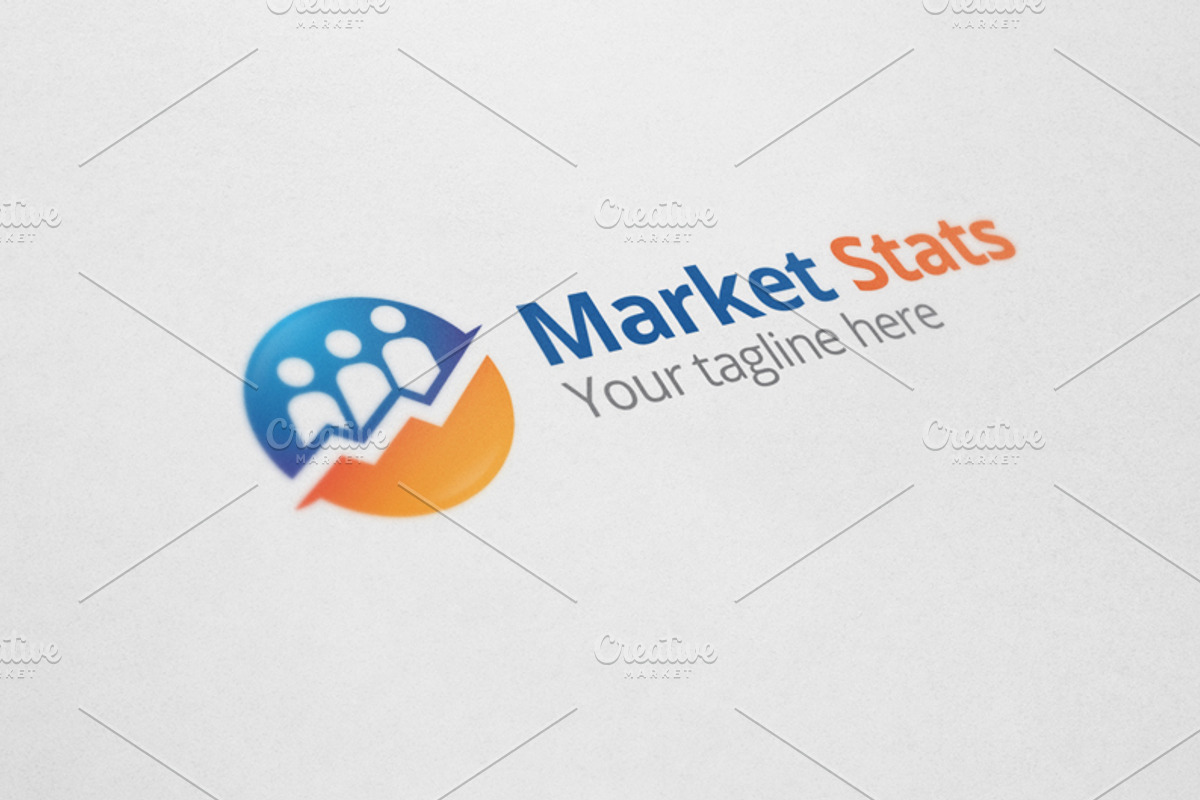 Market Stats Logo, a Branding & Logo Template by Arslan