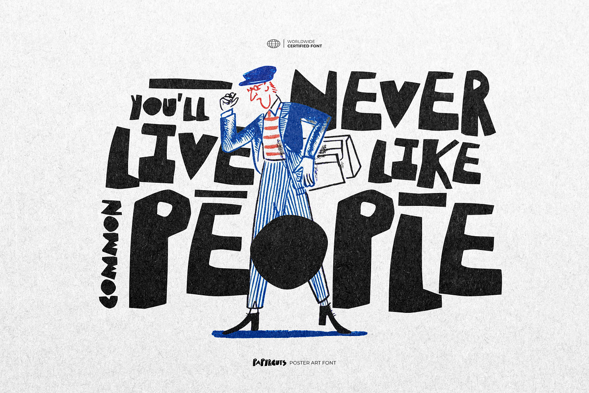 Papyrcuts - Poster Art Font