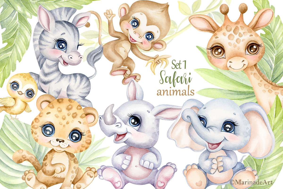 Safari Baby Animals Cute Jungle Animal