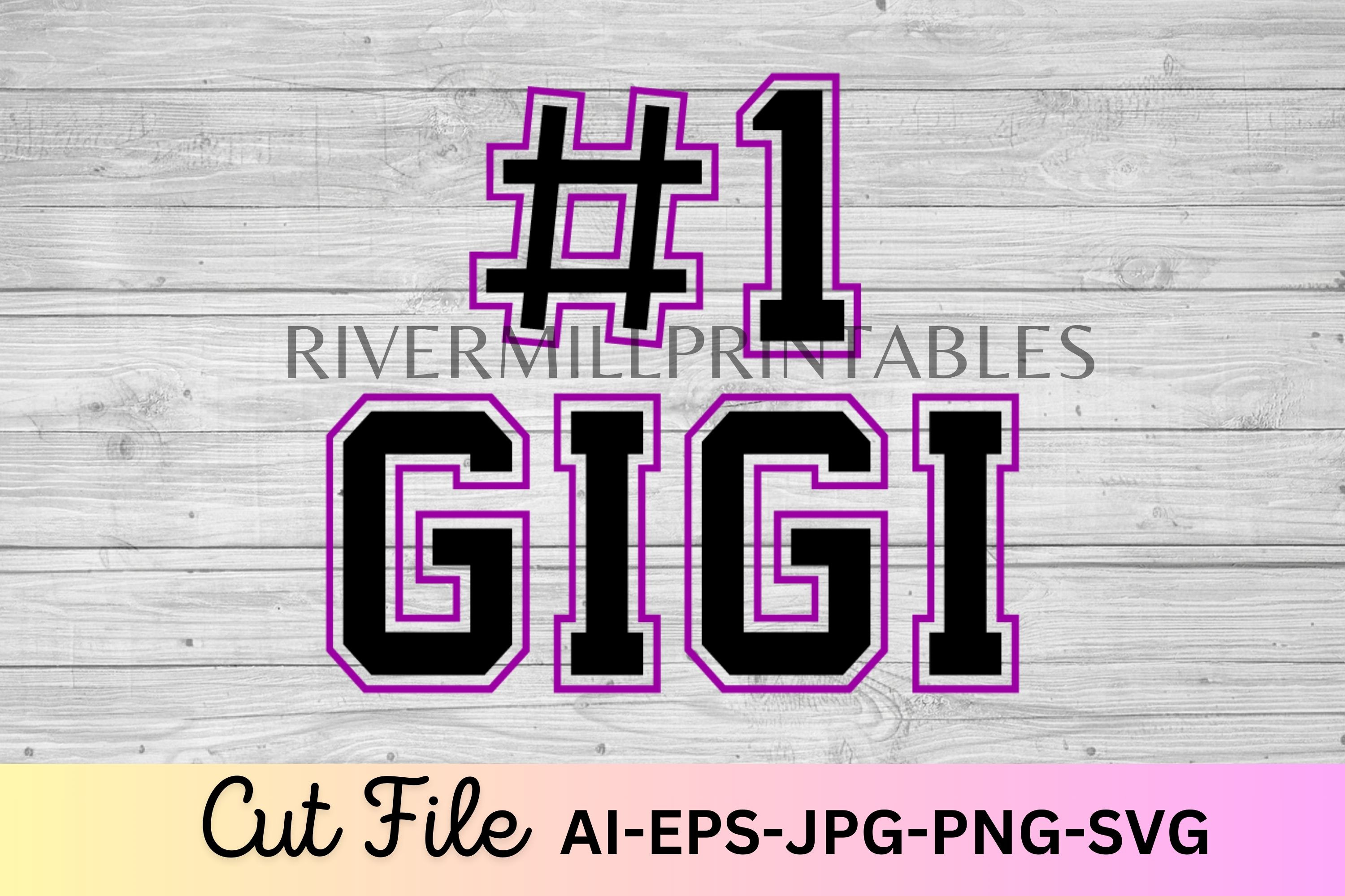 #1 Gigi SVG Vector Cut File, an Object Graphic by Rivermill Printables