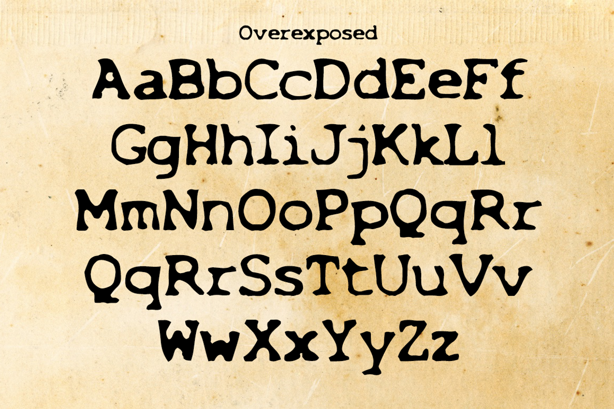 Overexposed, a Font by Cool Fonts
