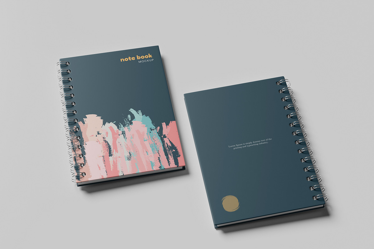 Spiral Notebook Mockup, a Books & Magazine Mockup by Akaimockup