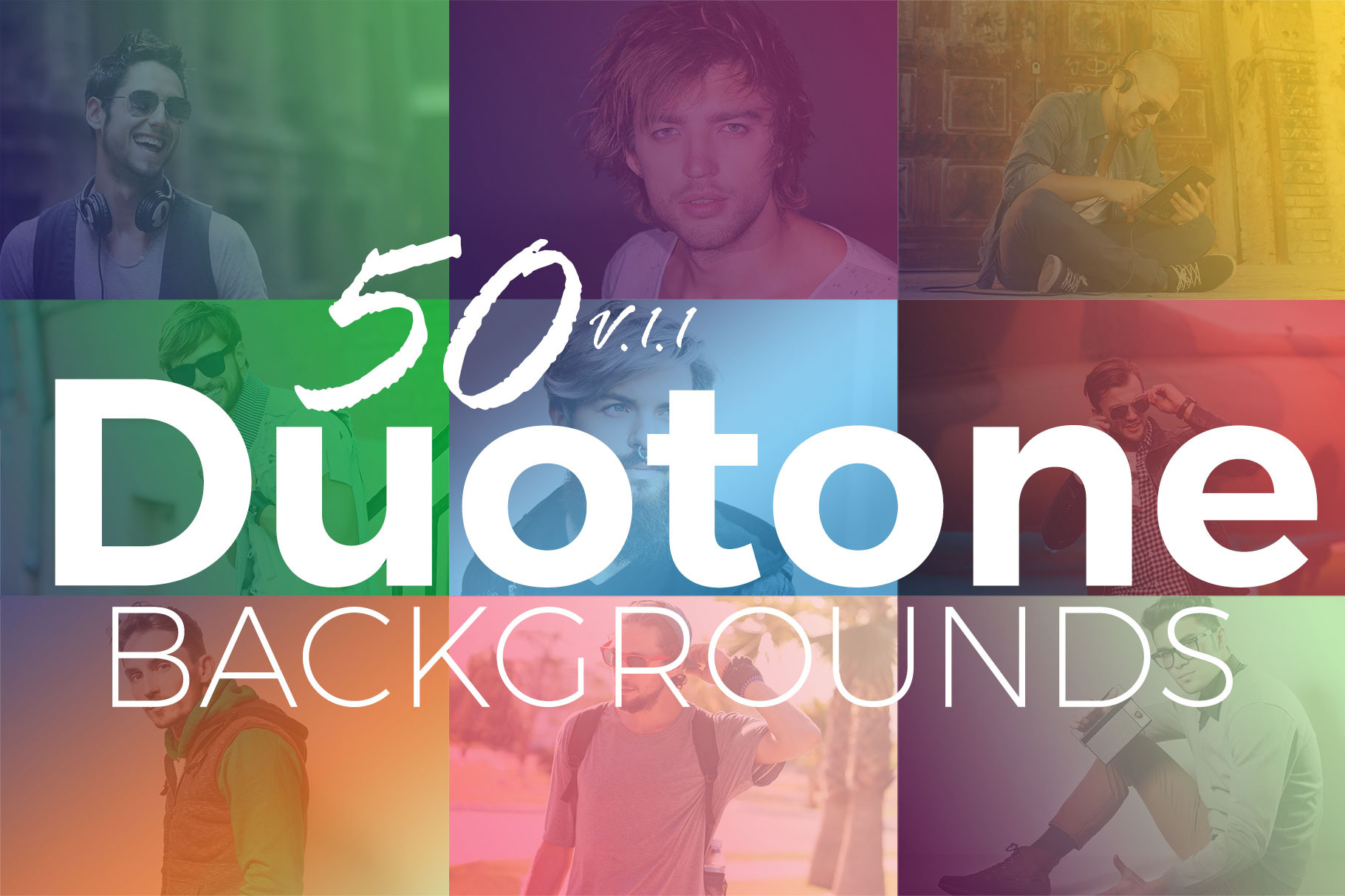 50 Duotone Backgrounds and Overlays, an Object Graphic by Mehul Munjani