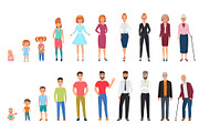 People growth life cycles, a Person Illustration by Lemberg Vector