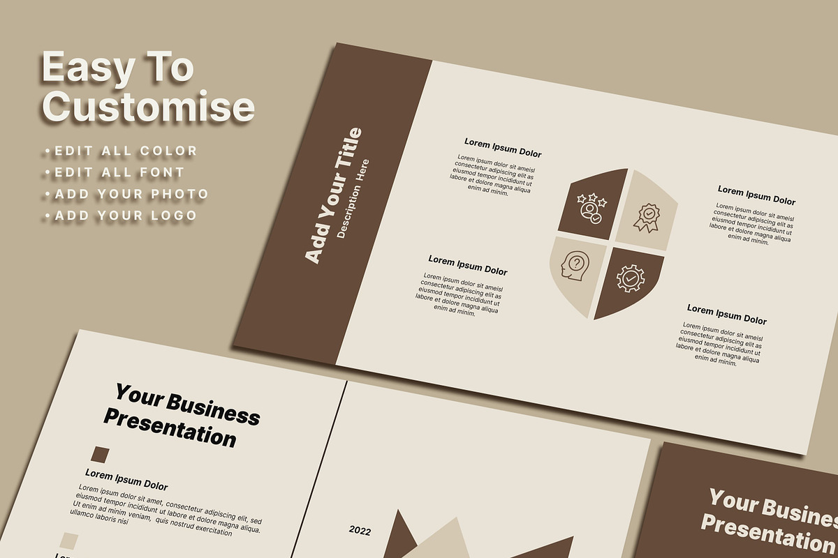 Brown PowerPoint Template Business, a Presentation Template by SKY CREATION