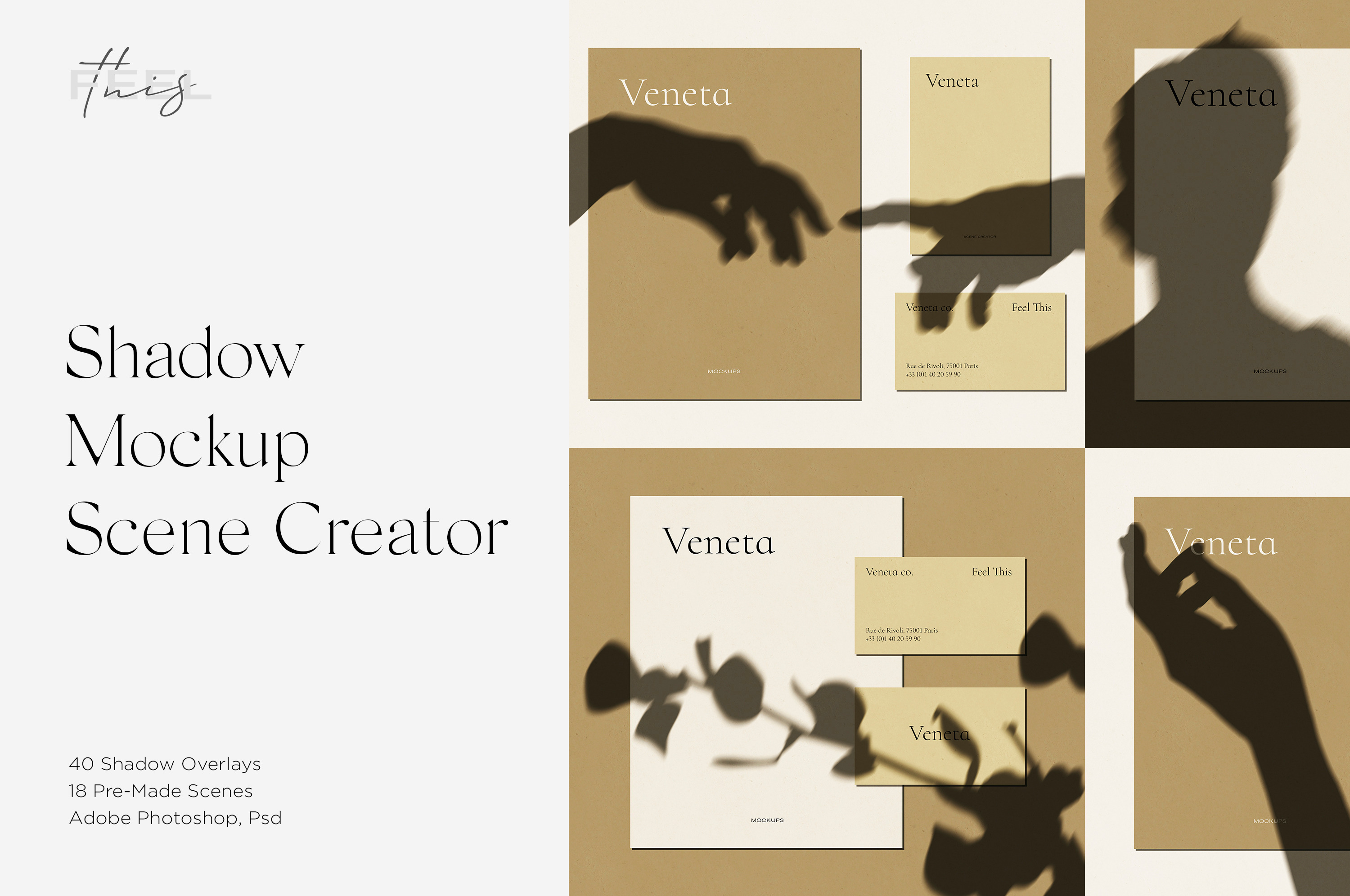 Veneta Shadow Mockup Scene Creator, a Packaging Mockup by Feel This