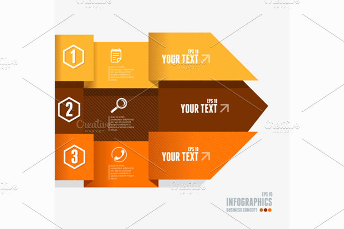 Colorful Text Boxes, Infographics., an Illustration by More Shop ...