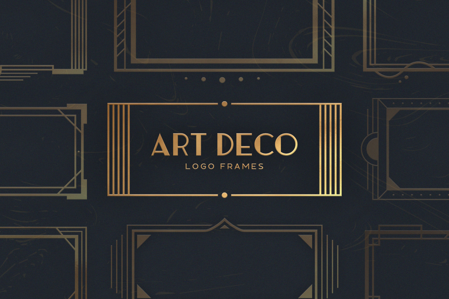 16 Art Deco Logo Frames, a Branding & Logo Template by Tugcu Design Co.