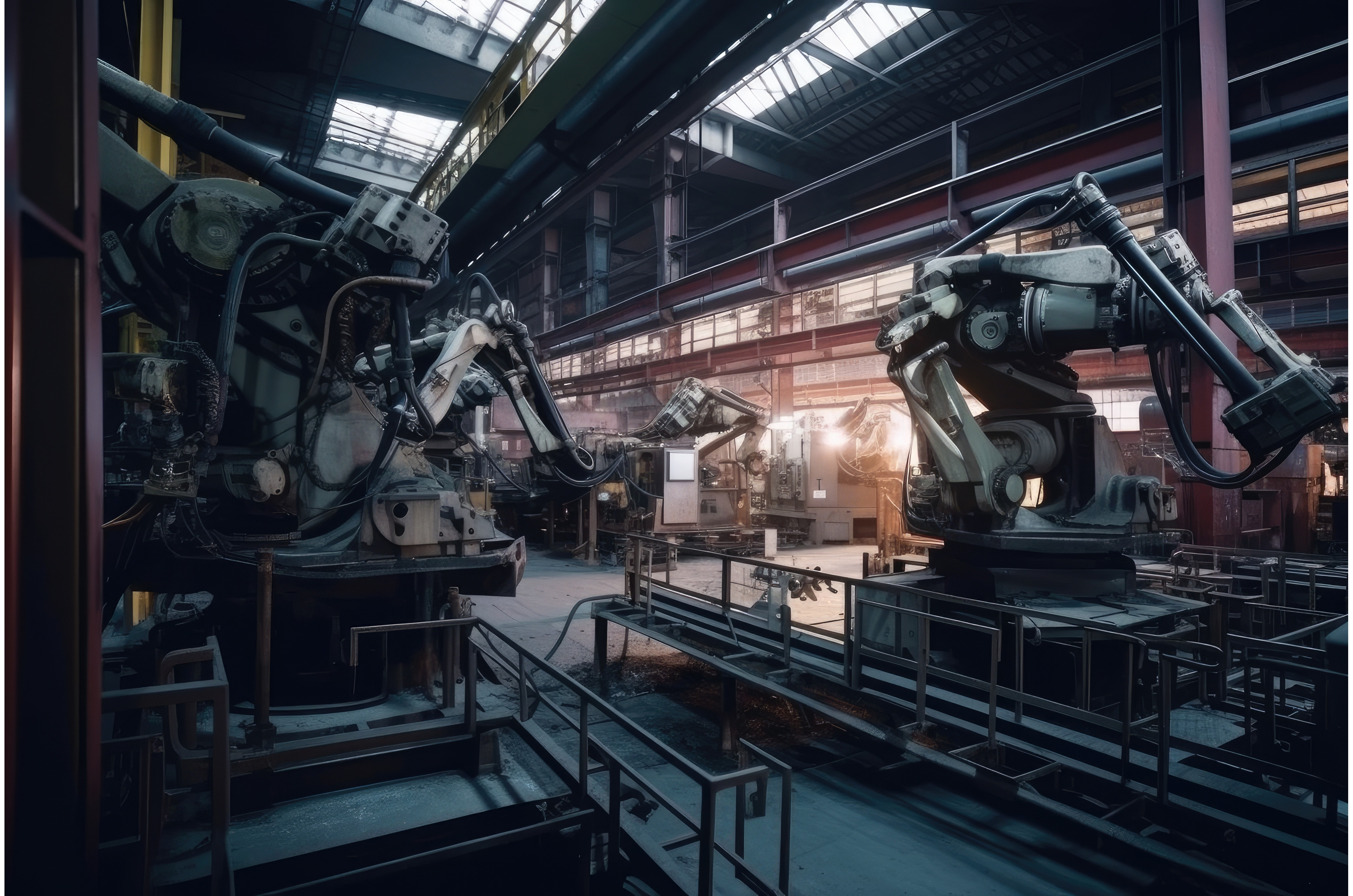 foundry factory with conveyor belts, a Technology Photo by Sergey Kotenev