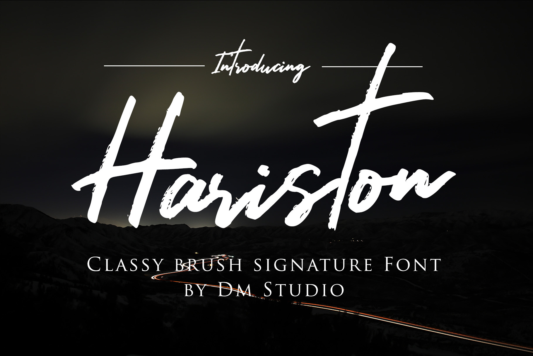 Hariston - Classy Signature Font, a Script Font by Dm Studio