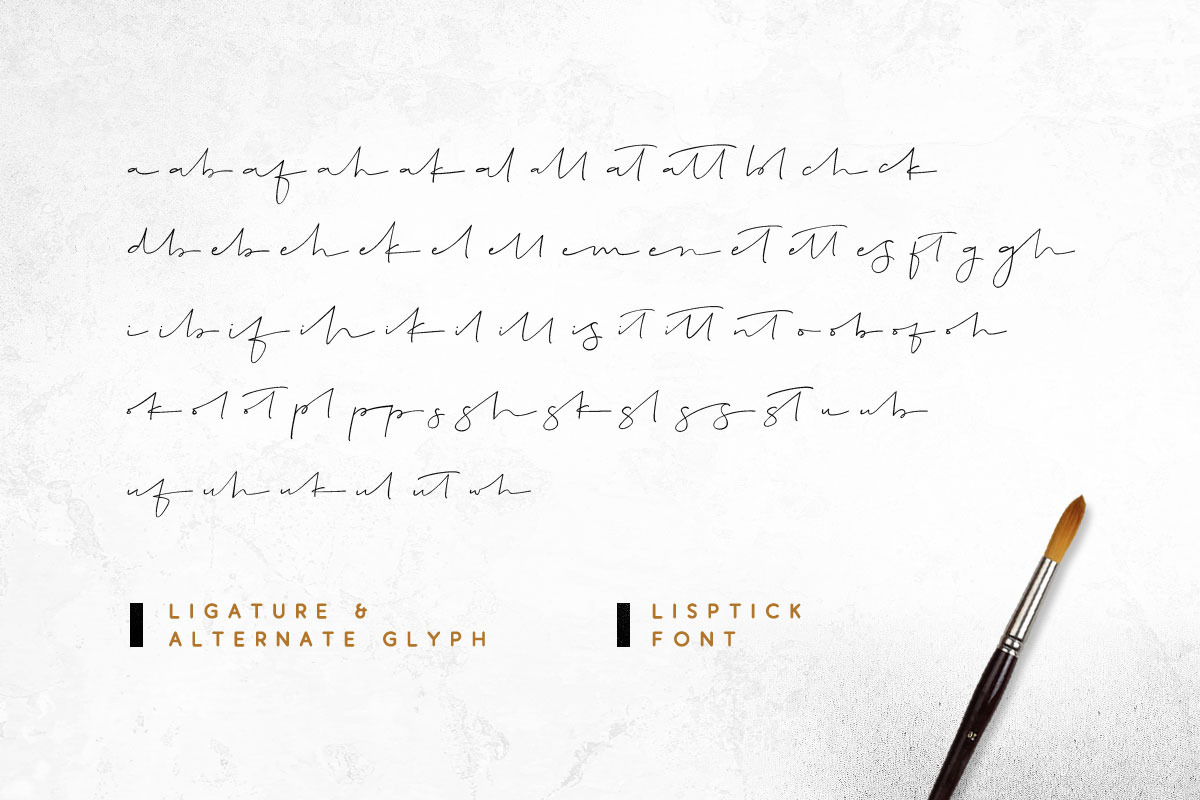 Lipstick Type, a Script Font by vuuuds