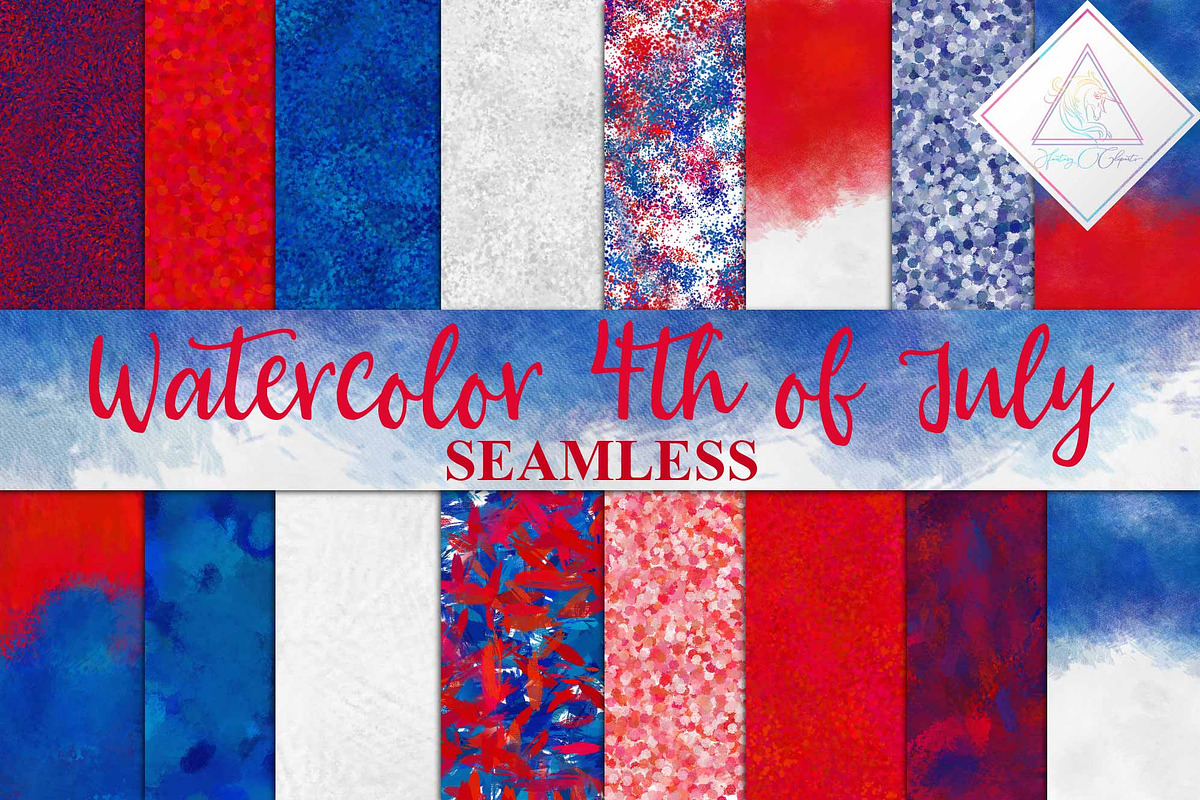 Watercolor Backgrounds 4th of July, a Texture Graphic by Creative ...