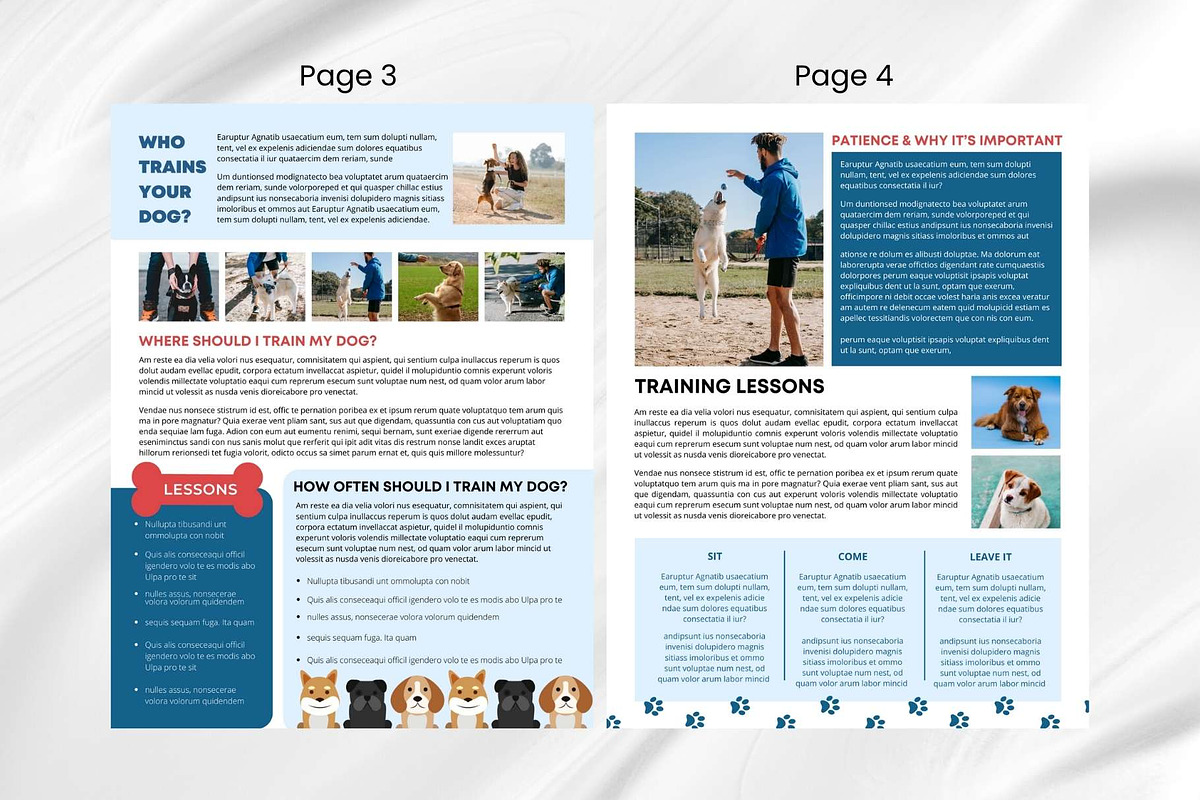 Canva newsletter template for pet dogs