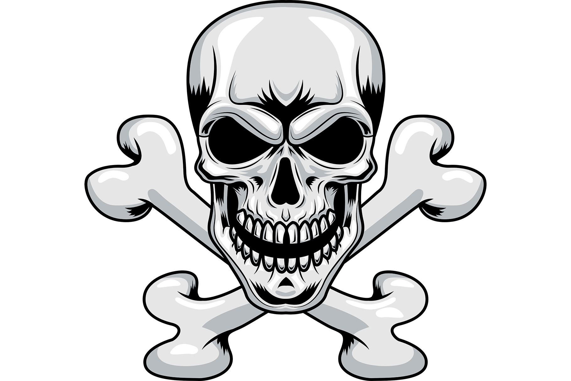 Skull With Crossbones Pirate symbol, a Person Illustration by HitToon