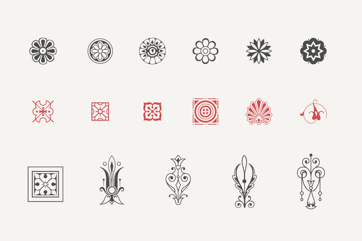 Vintage Vector Type Embellishments, a Decorative Illustration by Webalys