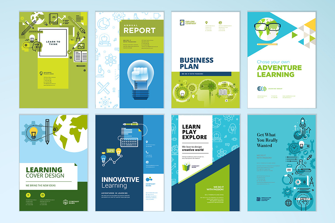 Brochure cover designs for education, a Background Graphic by PureSolution