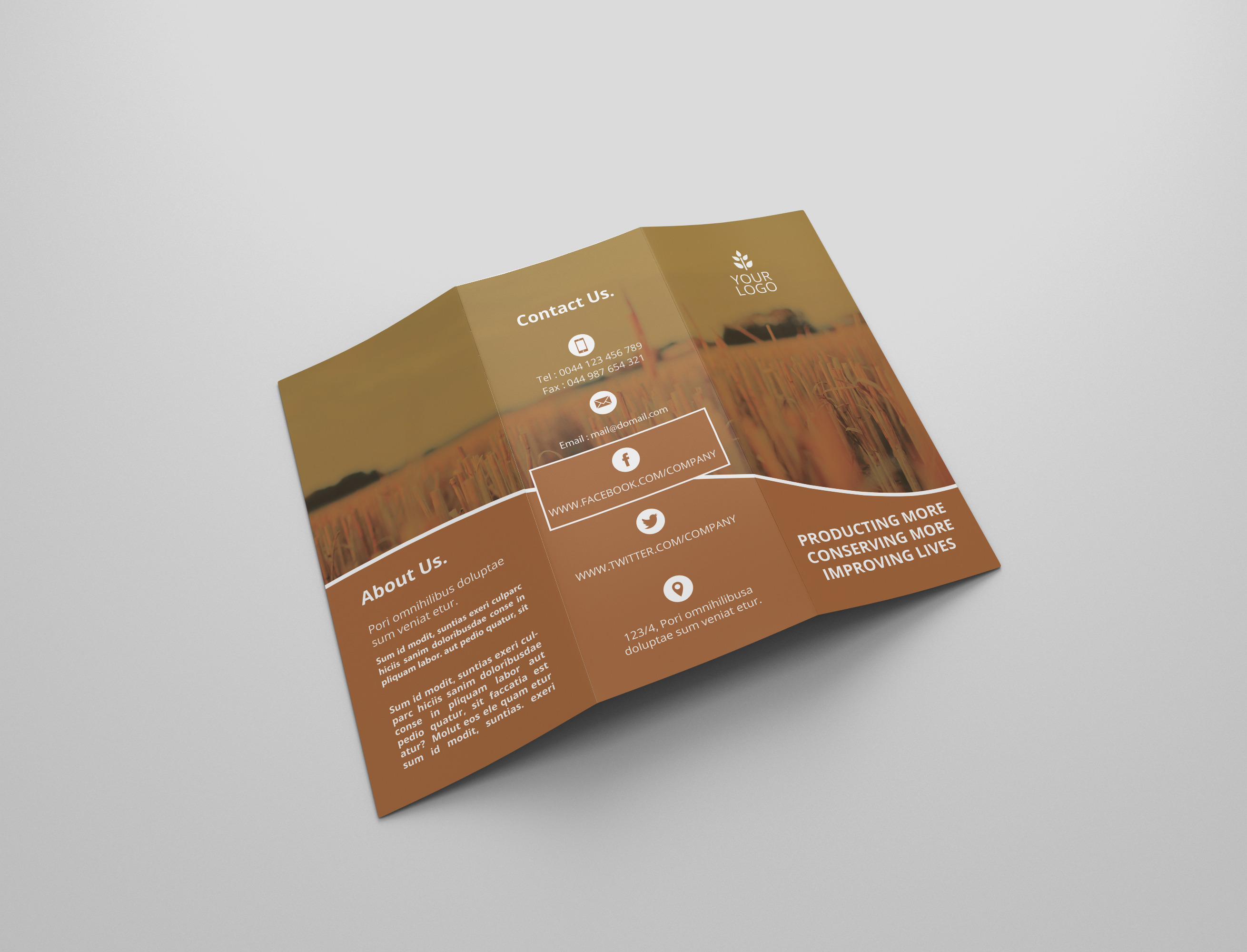 Agriculture Tri-fold Brochures, a Brochure Template by Creatricks