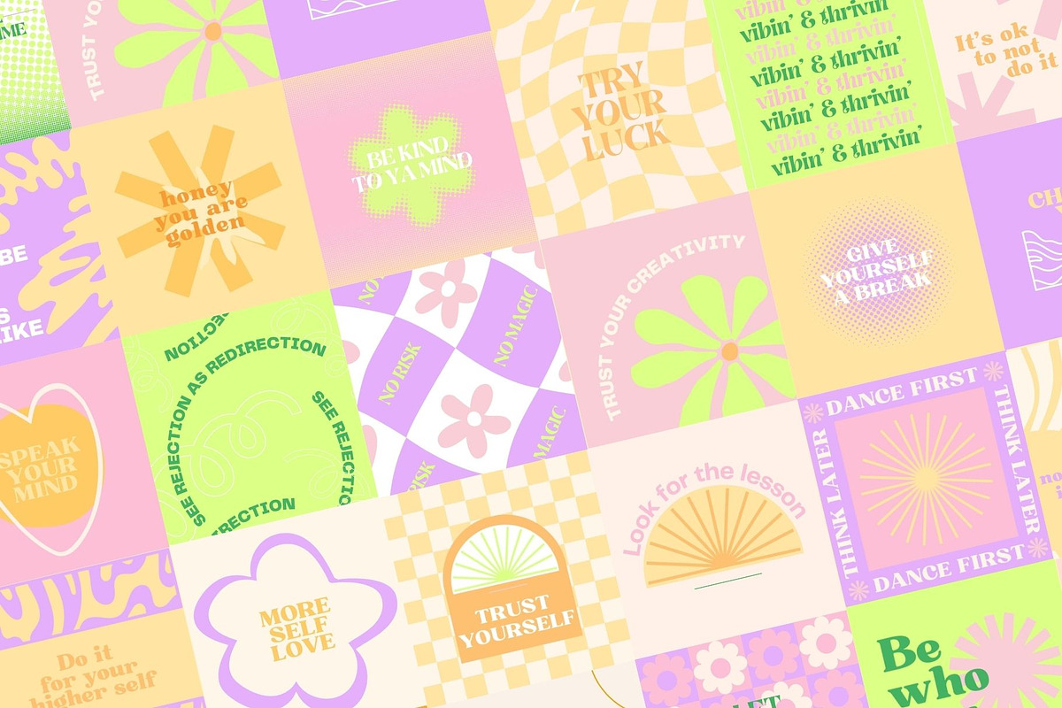 Funky Motivational Quotes Templates, a Social Media Template by ...