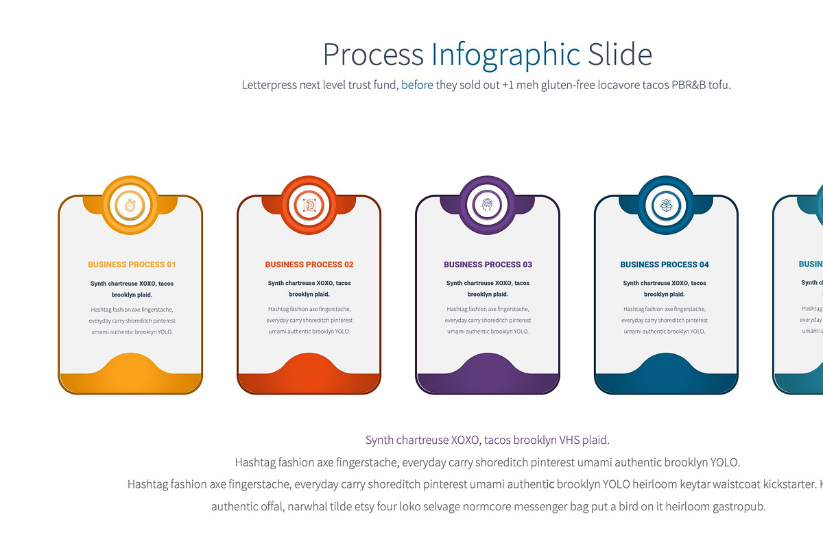 Process Infographics Slides, a Presentation Template by Pulsecolor