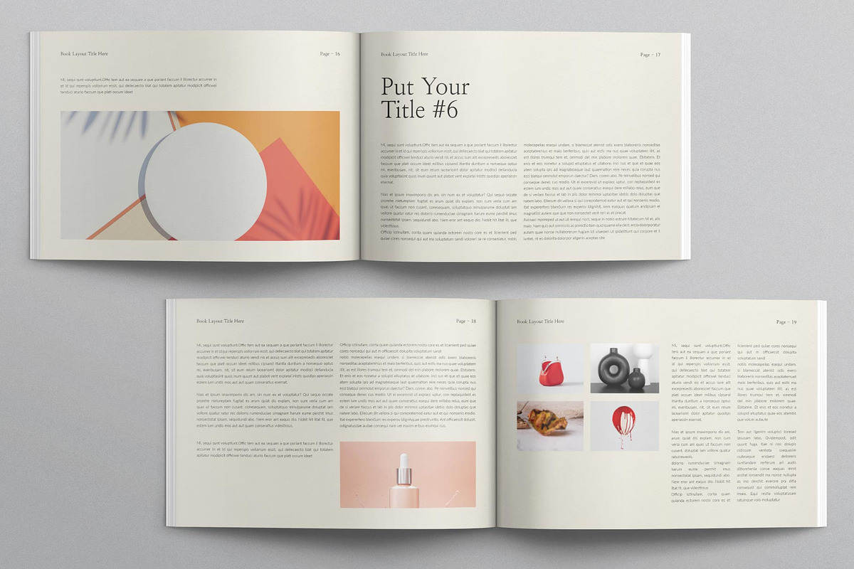 Book Layout Template Landscape, a Brochure Template by TemplatesForest