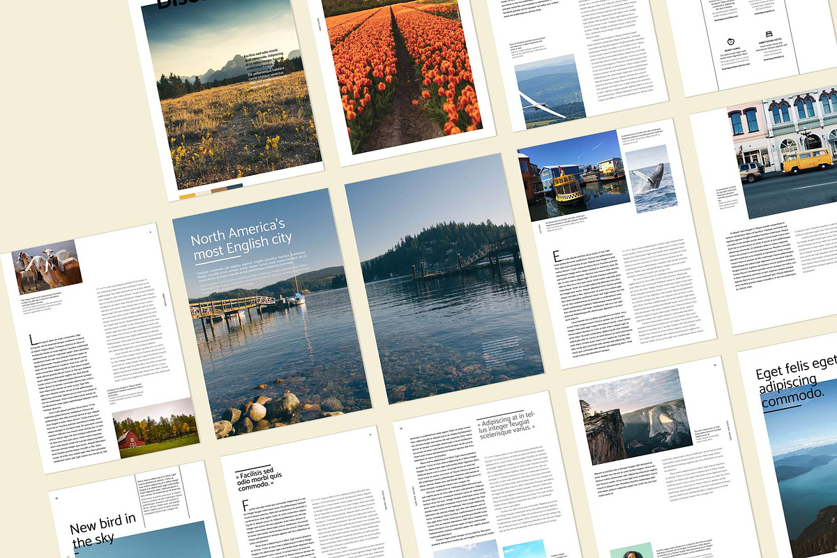 Travel magazine indesign template