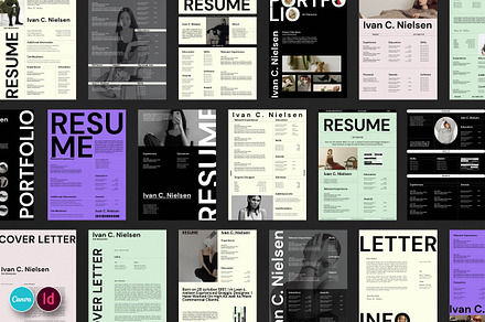 Material CV Resume Set | Resume Templates ~ Creative Market