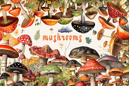 Mushrooms design, an Object Graphic by designloverstudio