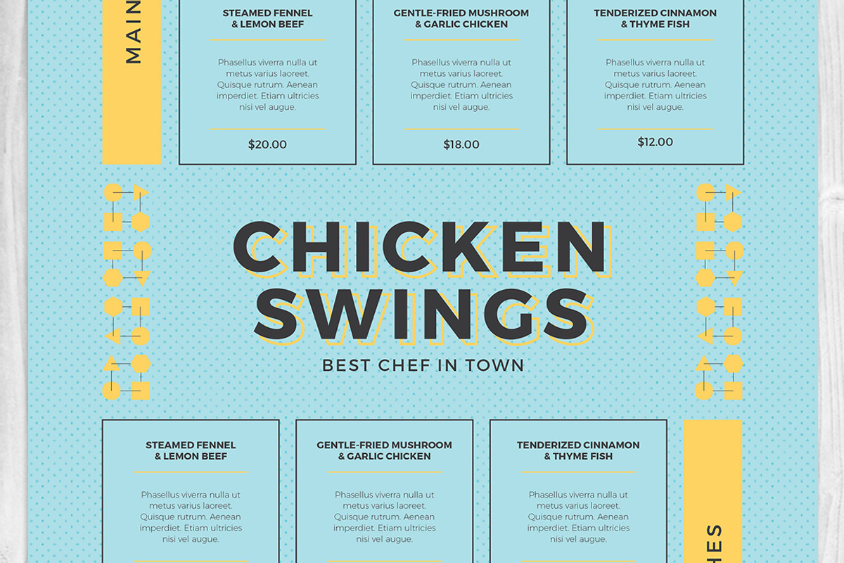 Simple Food Menu, a Flyer Template by The Good Store