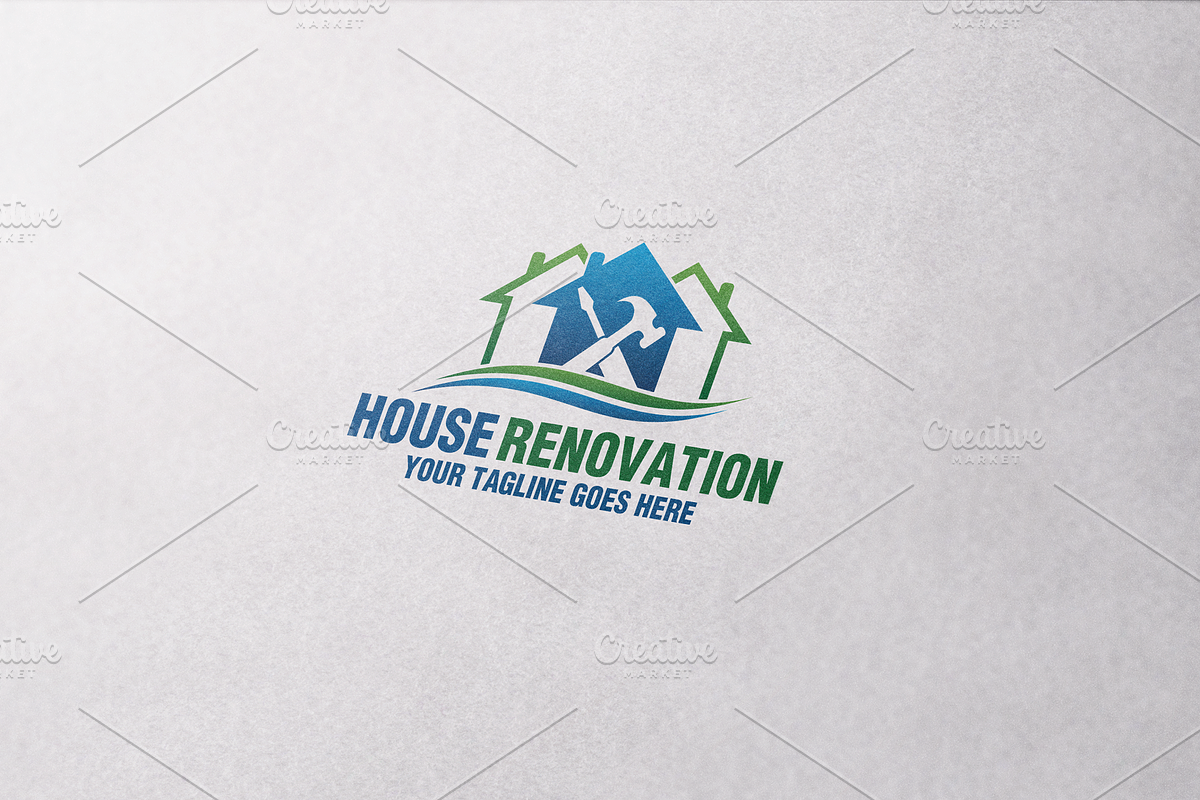 House Renovation Logo, a Branding & Logo Template by REDVY CREATIVE