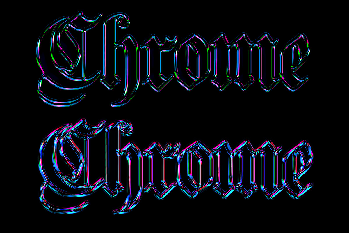 Chrome Text Effect 03 - Layer Styles, a Brushes & More by saintricchi