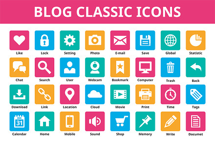 21 Bright Flat Icons, an Icon by serkorkin