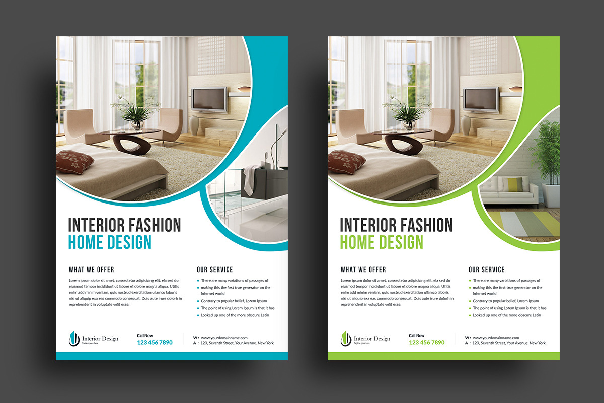 Interior Design Flyer, a Flyer Template by CreativeZoom