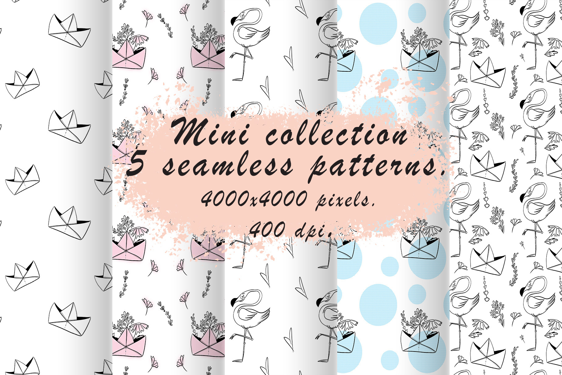 Mini collection 5 seamless patterns | Graphic Patterns ~ Creative Market