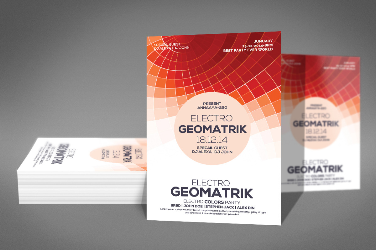 Geometric Flyer Psd Template, a Flyer Template by graphicforest ...
