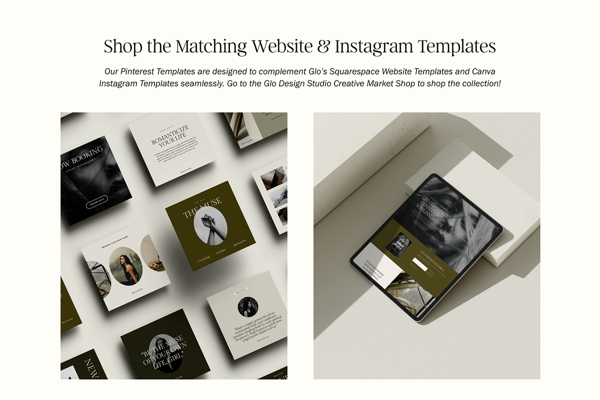 Luxury Canva Pinterest Templates, a Social Media Template by Glo Design ...