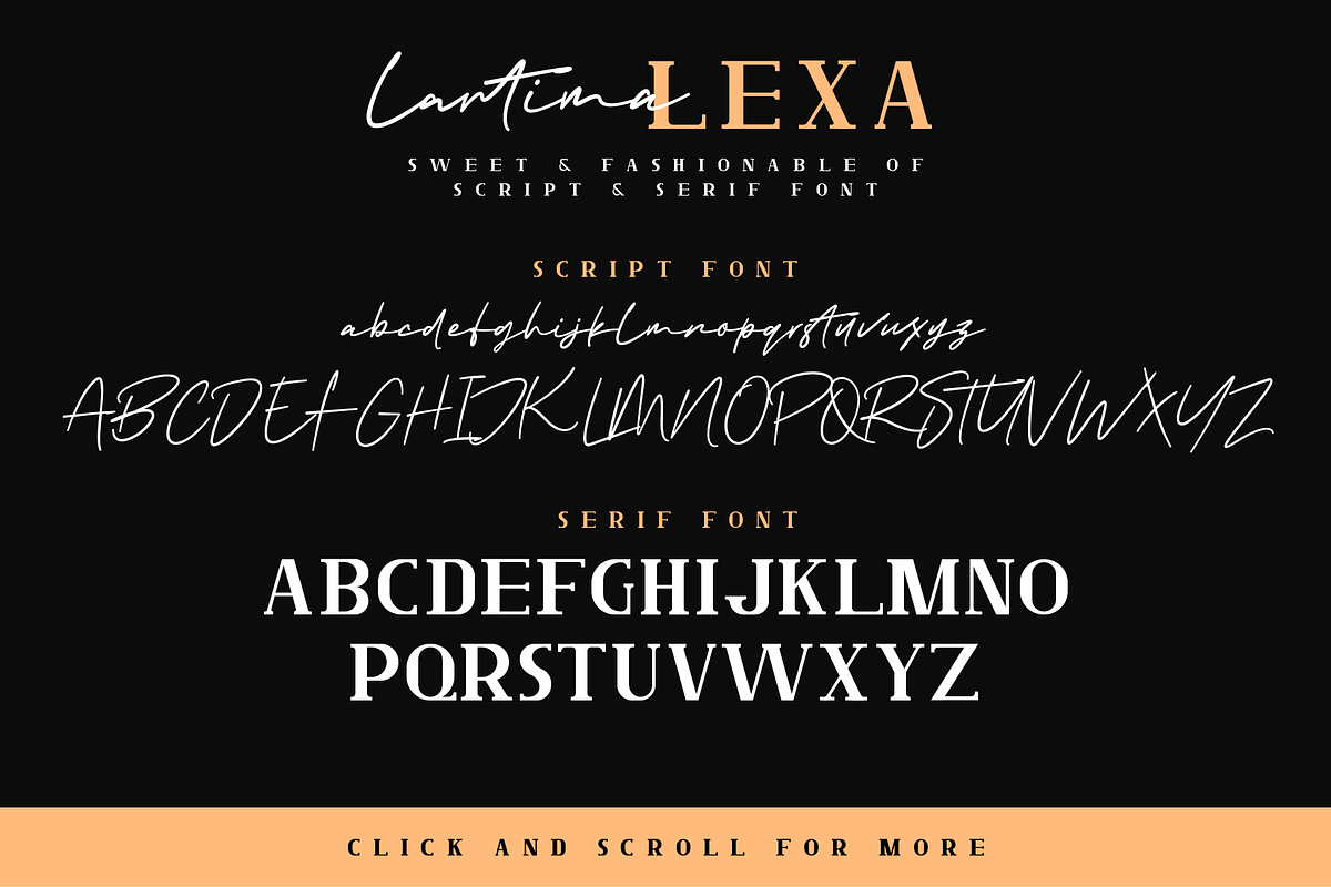 Lantima Lexa - Font Duo, a Script Font by Dierstudio