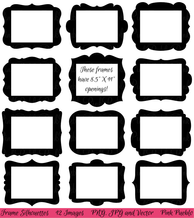 8.5 x 11 Frames Clipart & Vectors, a Decorative Illustration by PinkPueblo