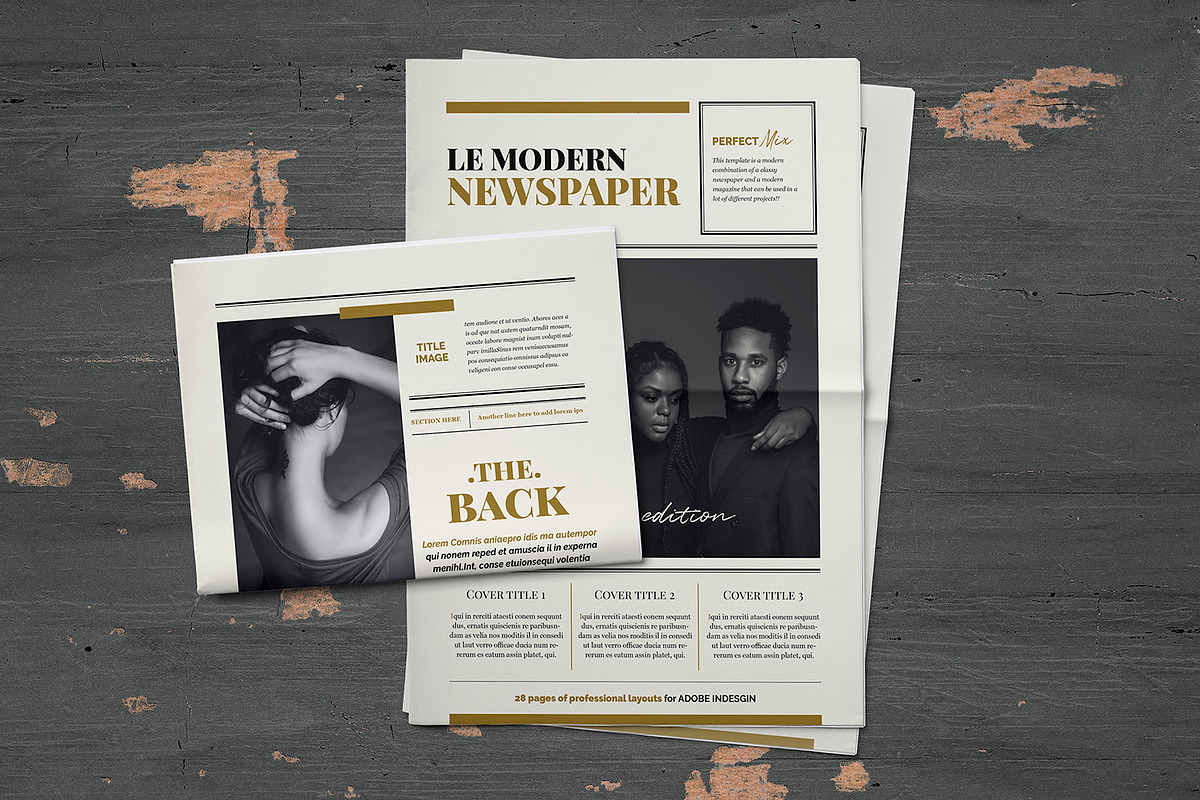 Modern Newspaper Magazine Template, a Magazine Template by Luuqas Design