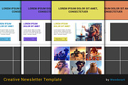 Creative E-Newsletter Template, a Templates & Theme by WonderShop ...