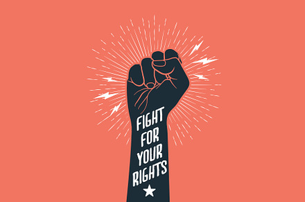 Protest Fist Vector | People Illustrations ~ Creative Market