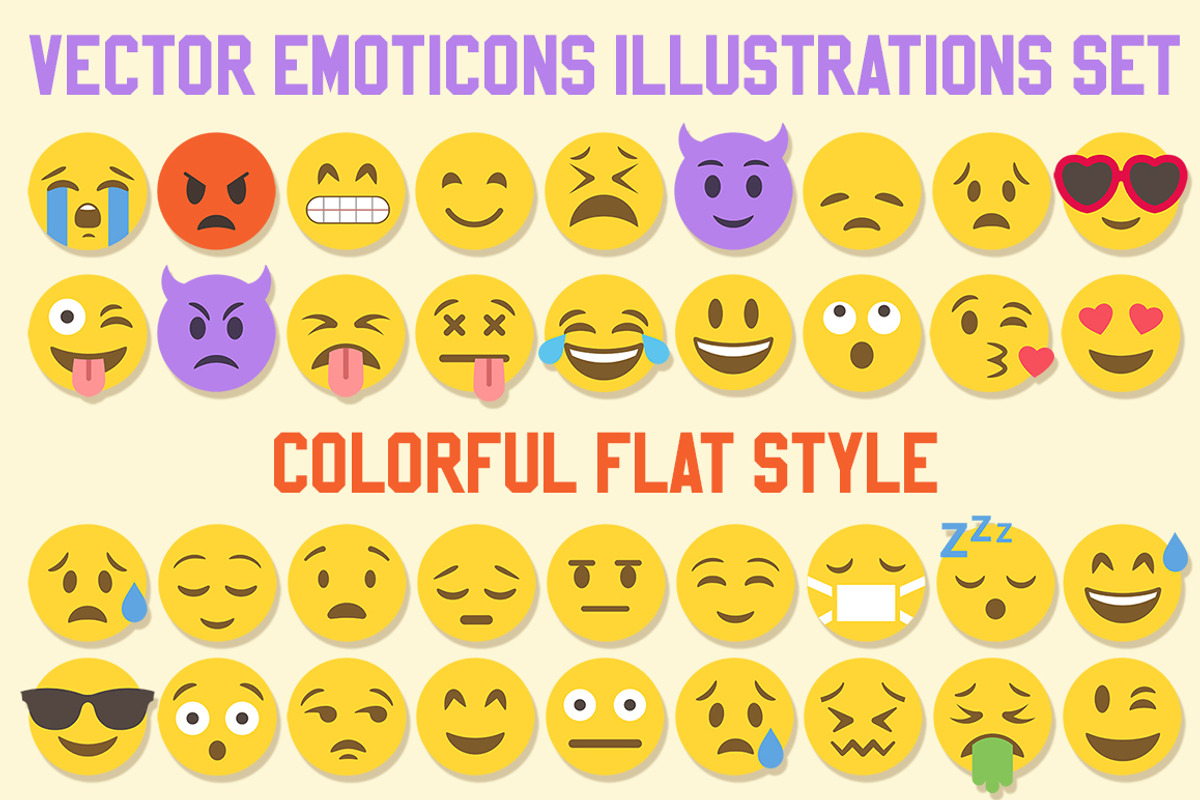 180 Big Emoticons Bundle, an Emoji Icon by Pingebat