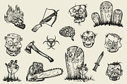 Zombies set | Graphic Patterns ~ Creative Market
