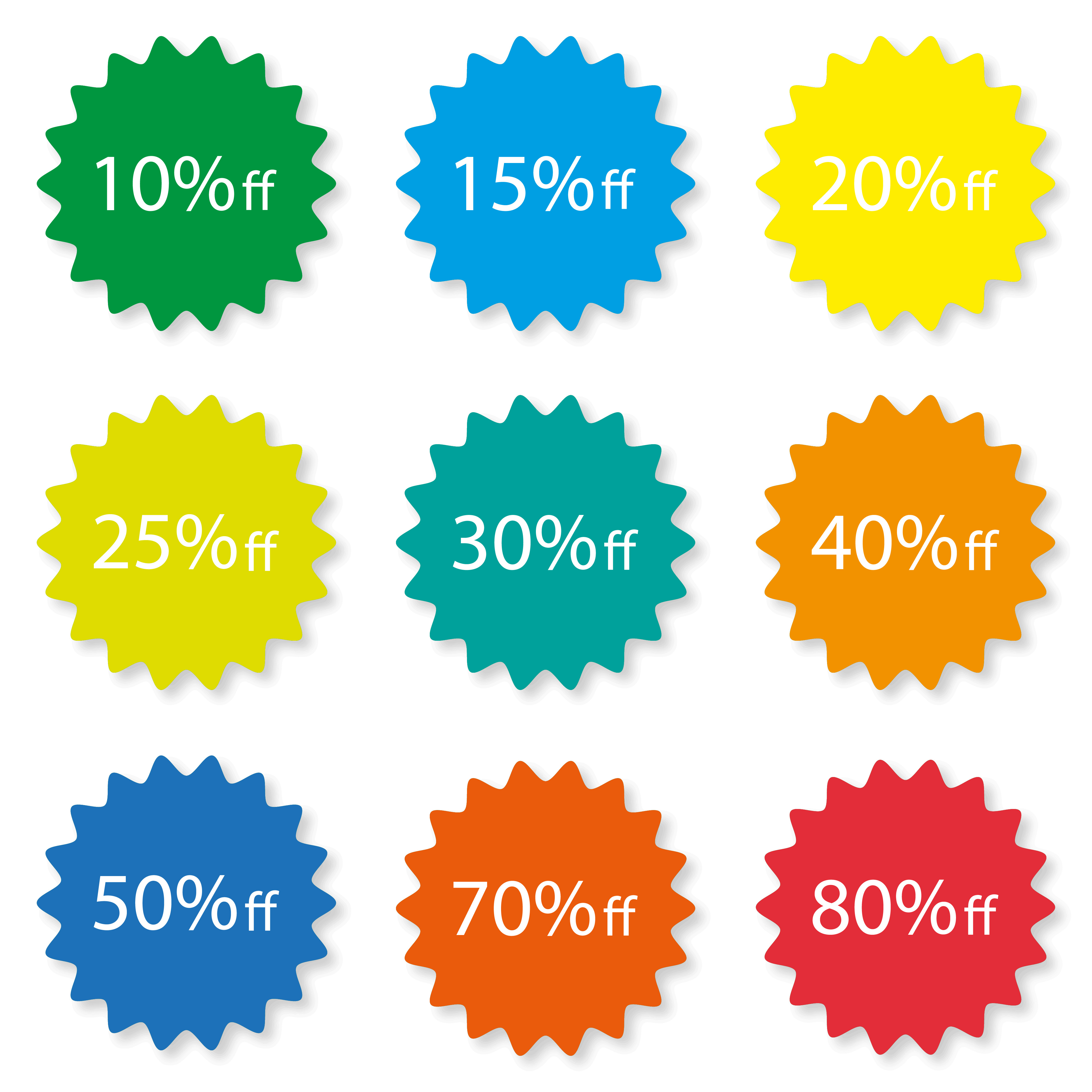 Percentage Off Sale labels different, an Object Graphic by vivat ...