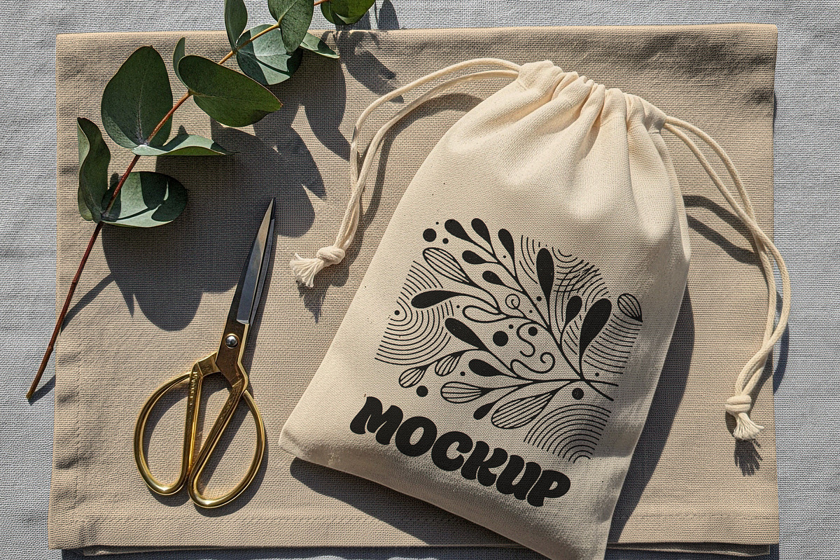 Small Linen Bag Mockup, a Product Mockup by Designer Dude