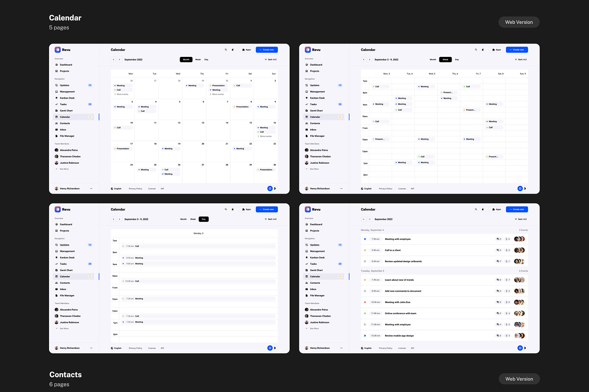 Revu - Multipurpose UI kit for SaaS, an UI Kit Template by WhiteUI.Store
