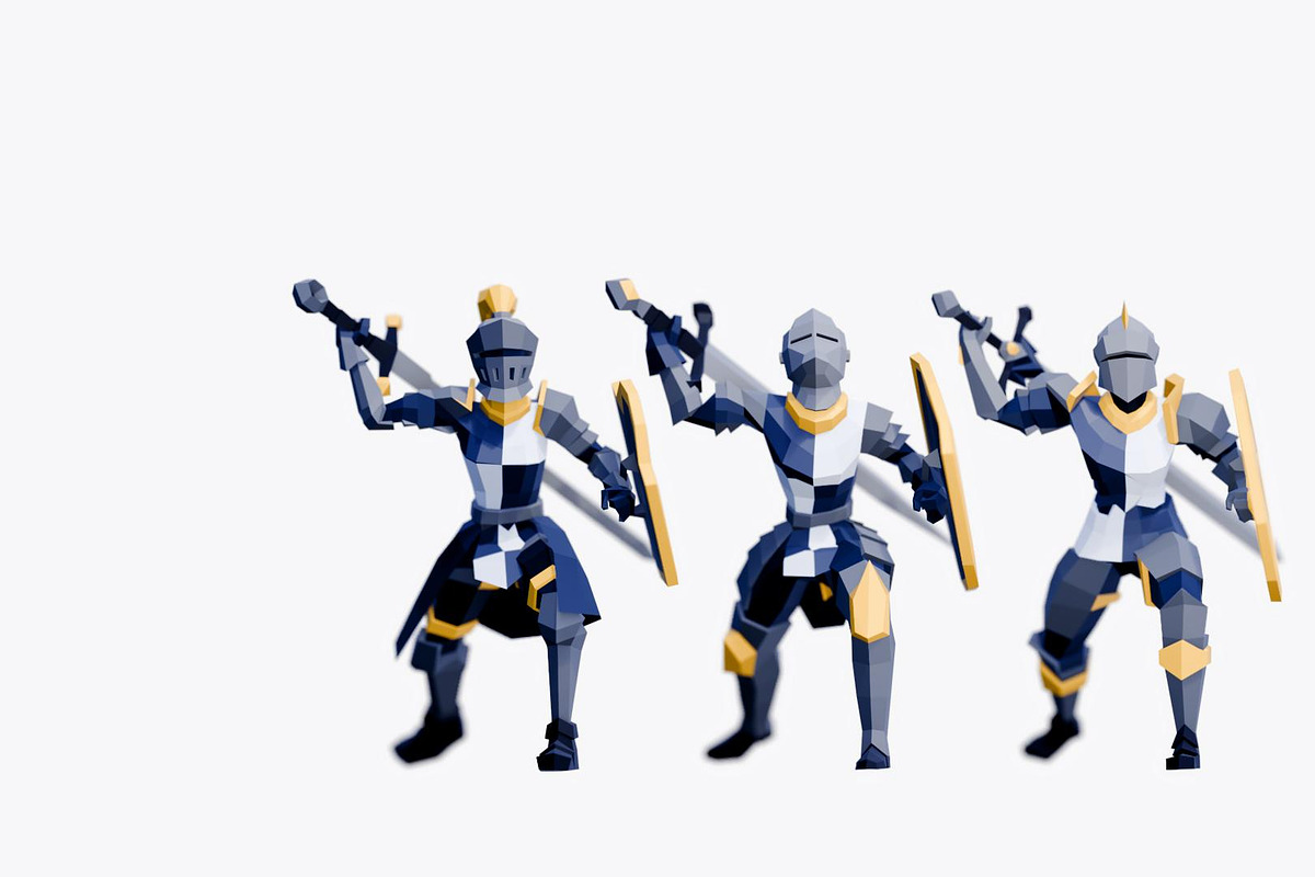 Medieval Knights Rigged and Animated, a Characters & Person 3D Model by ...