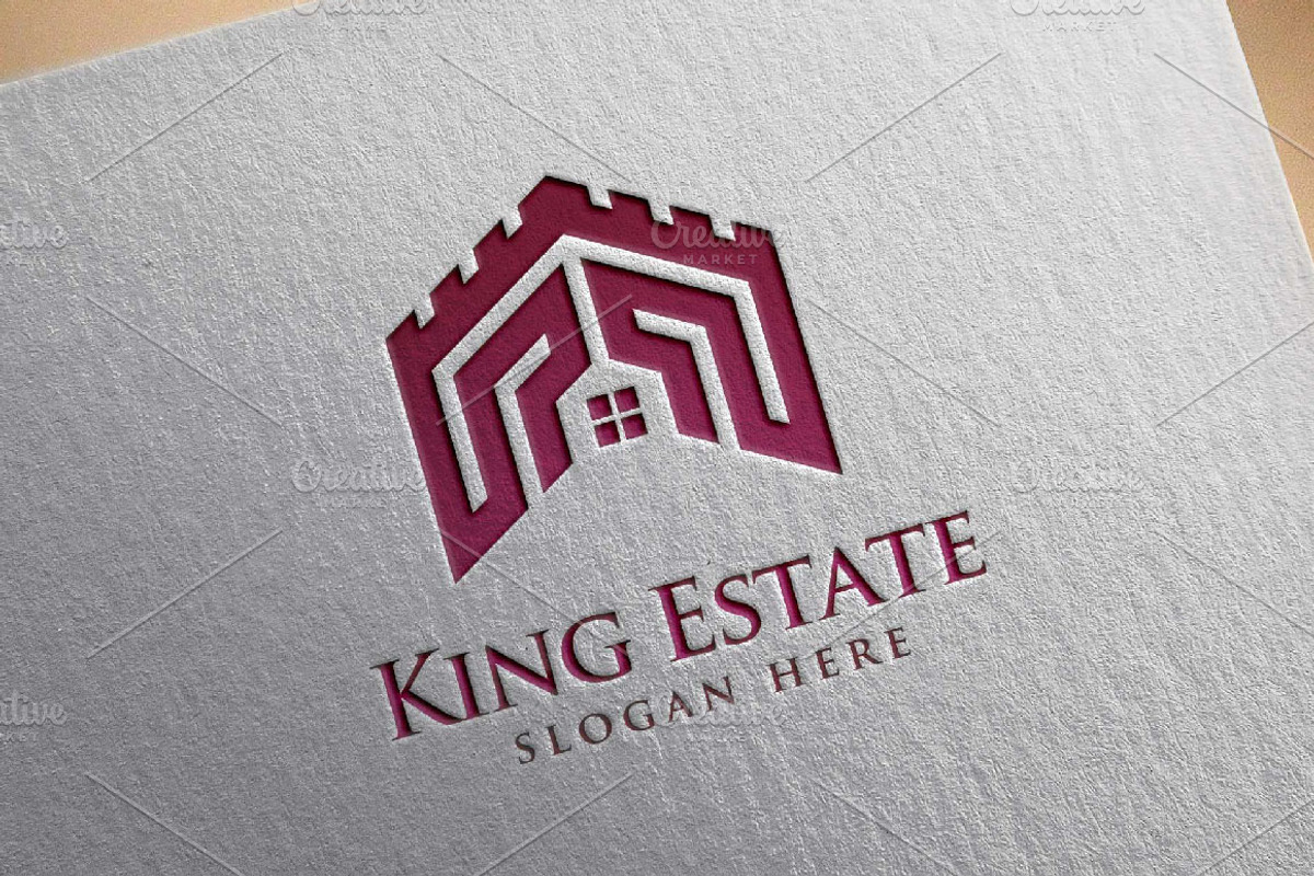 Real Estate Logo, King Estate Logo, a Branding & Logo Template by ...